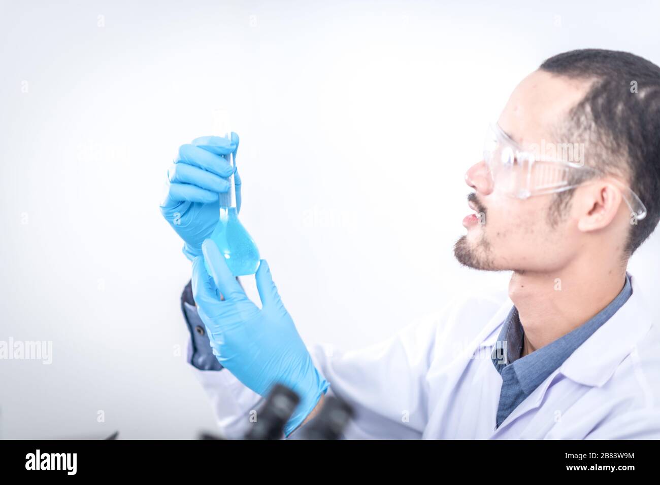 Researchers are working on product development. Modern innovation ...