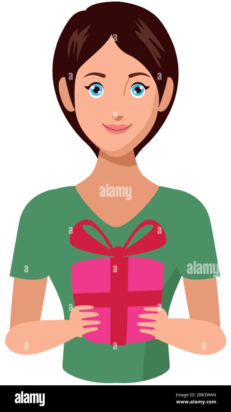 Gift box women mothers Cut Out Stock Images & Pictures - Alamy
