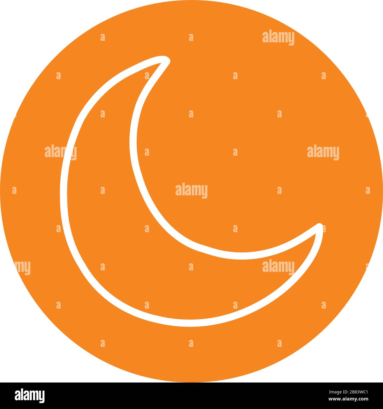 Isolated moon block line style icon vector design Stock Vector Image ...