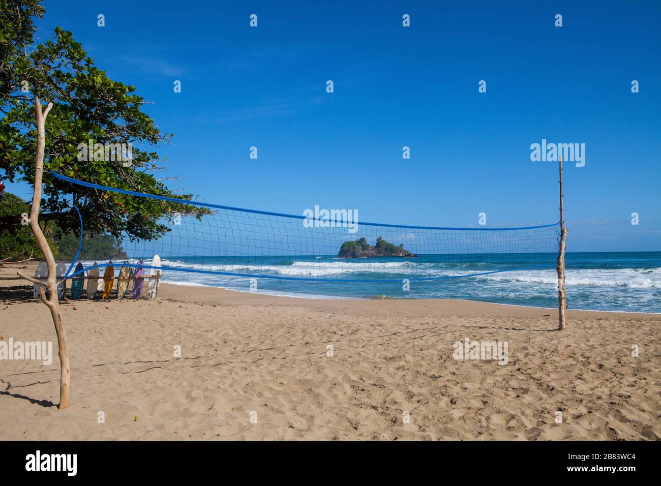 Surfers playa cocles caribbean costa rica hi-res stock photography and ...