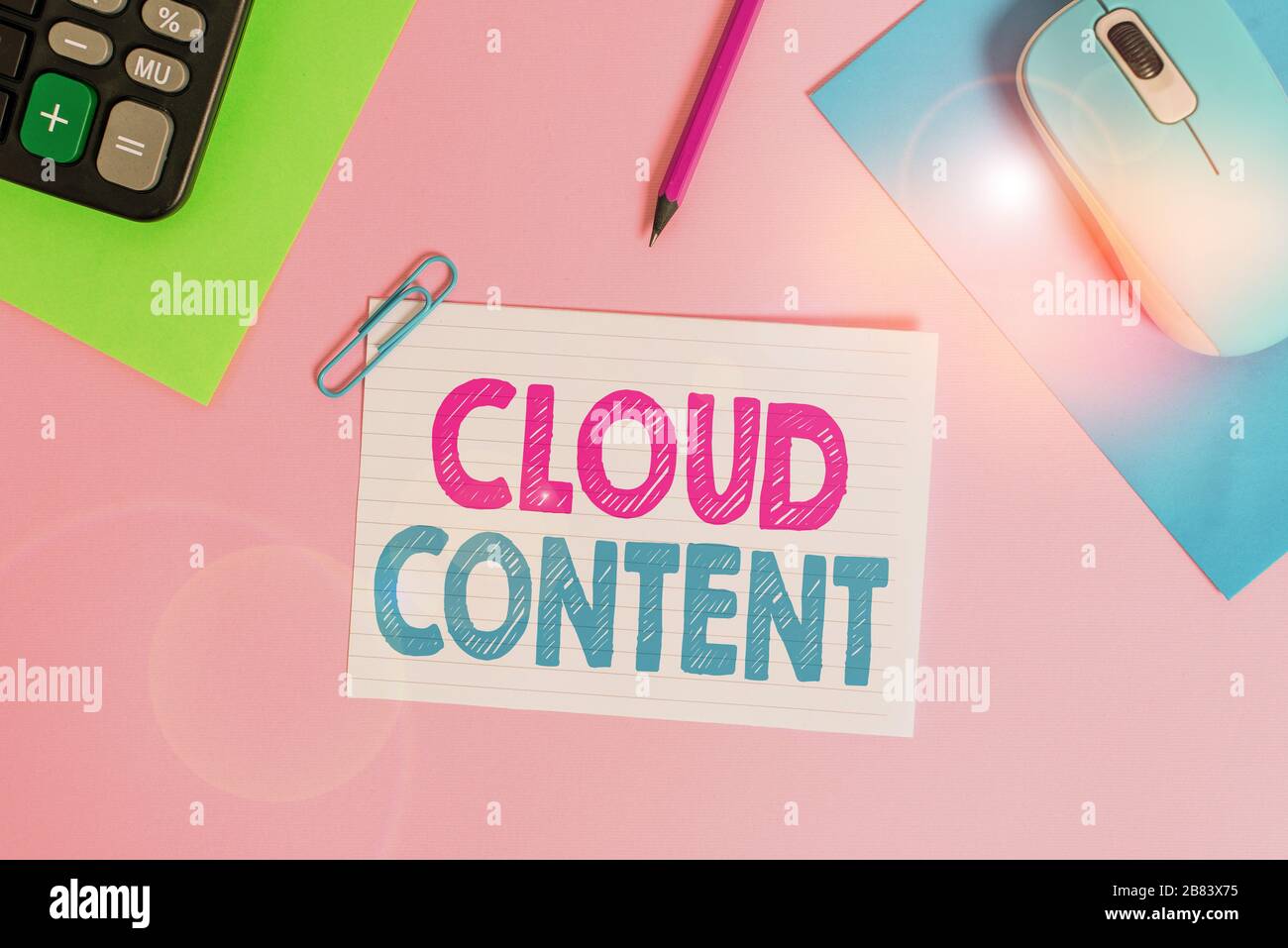 Writing note showing Cloud Content. Business concept for Standalone ...