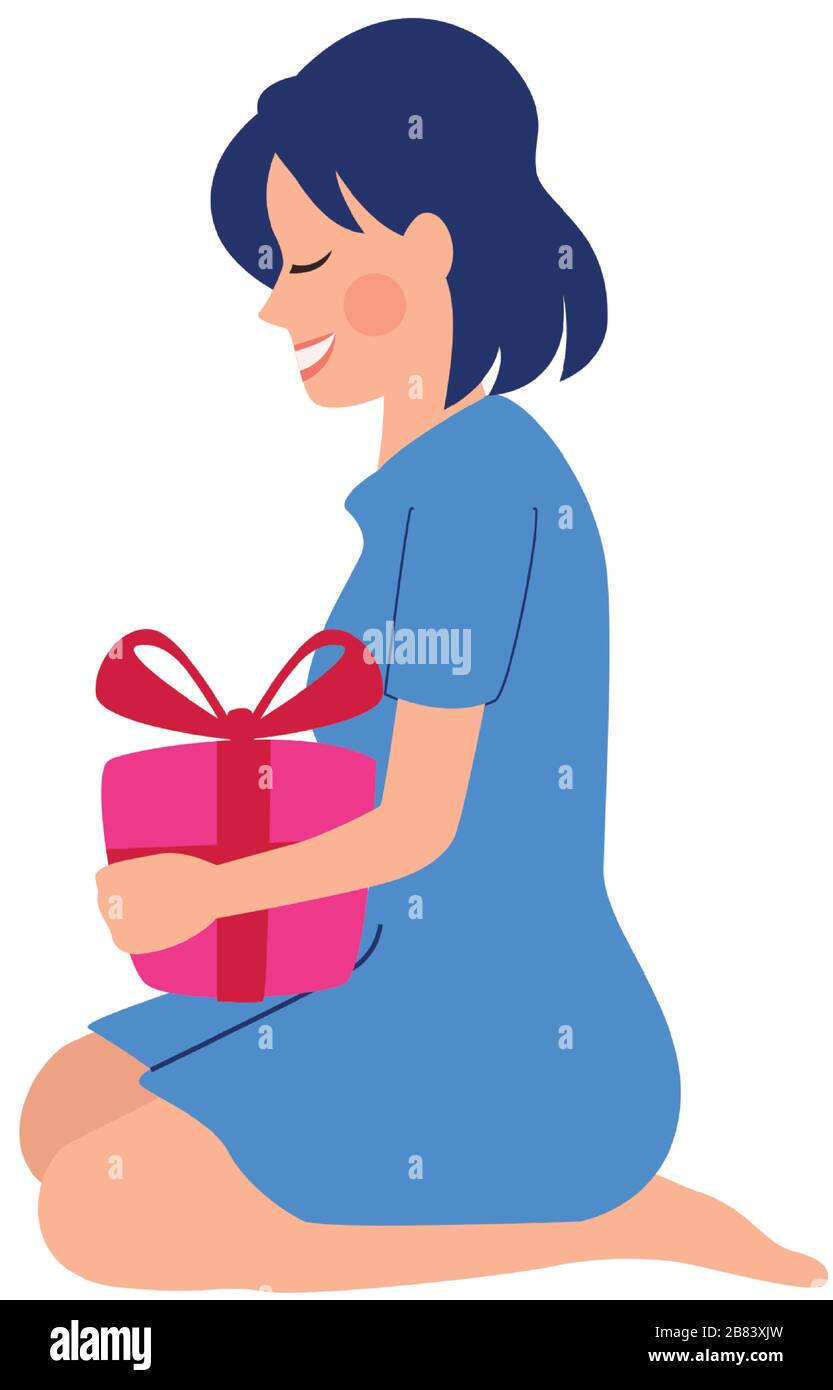 Gift box women mothers Cut Out Stock Images & Pictures - Alamy