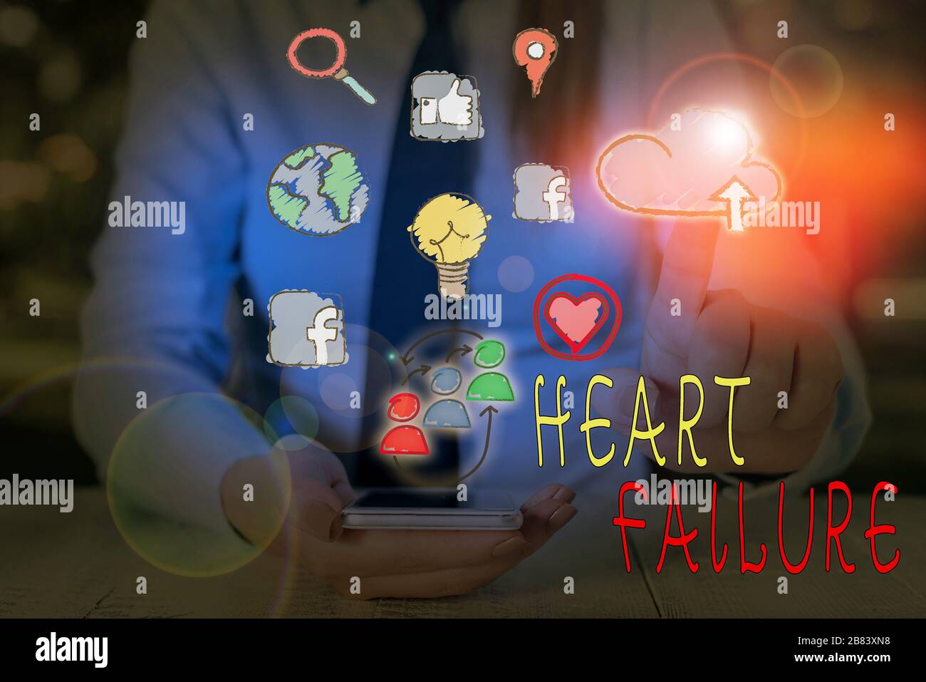 Word writing text Heart Failure. Business photo showcasing the severe ...
