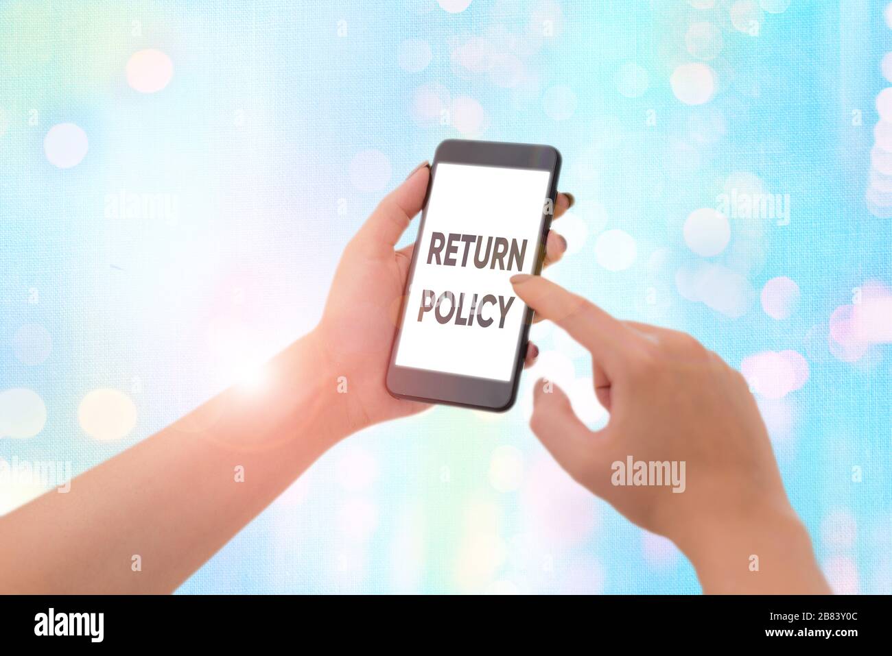 Word writing text Return Policy. Business photo showcasing return or ...