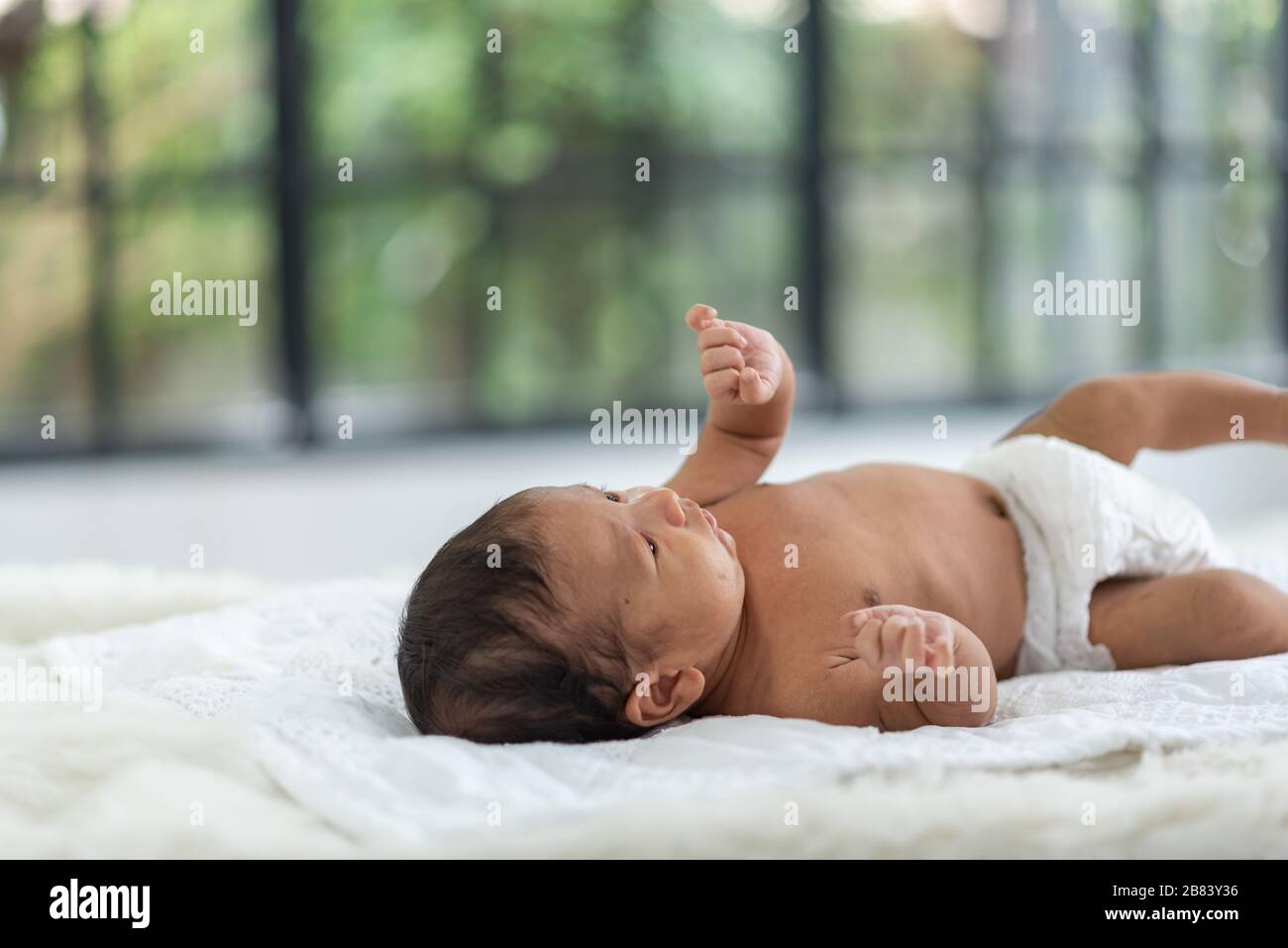 Newborn baby concept, Asian Baby boy Stock Photo - Alamy