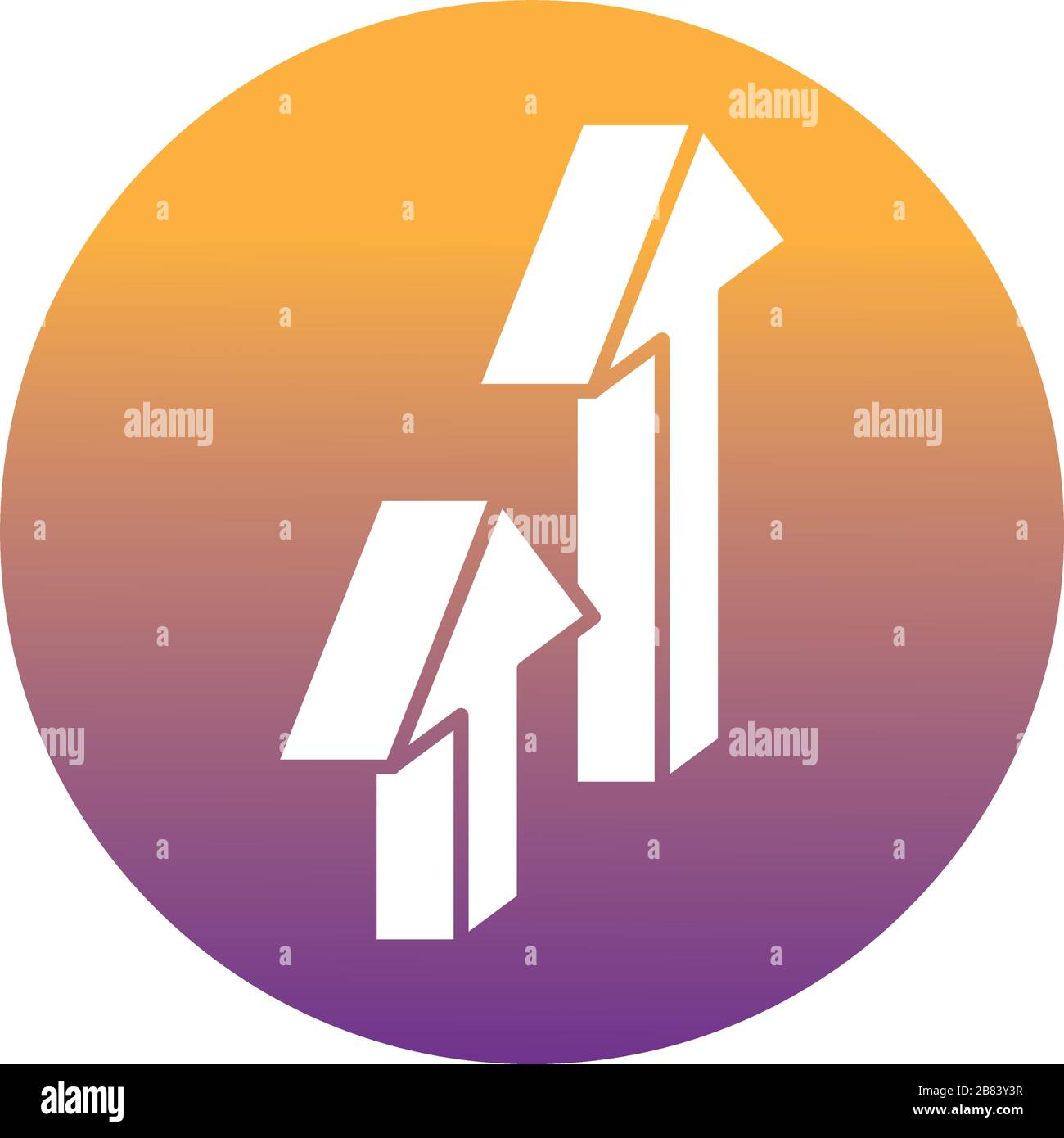 arrows up block style icon Stock Vector Image & Art - Alamy