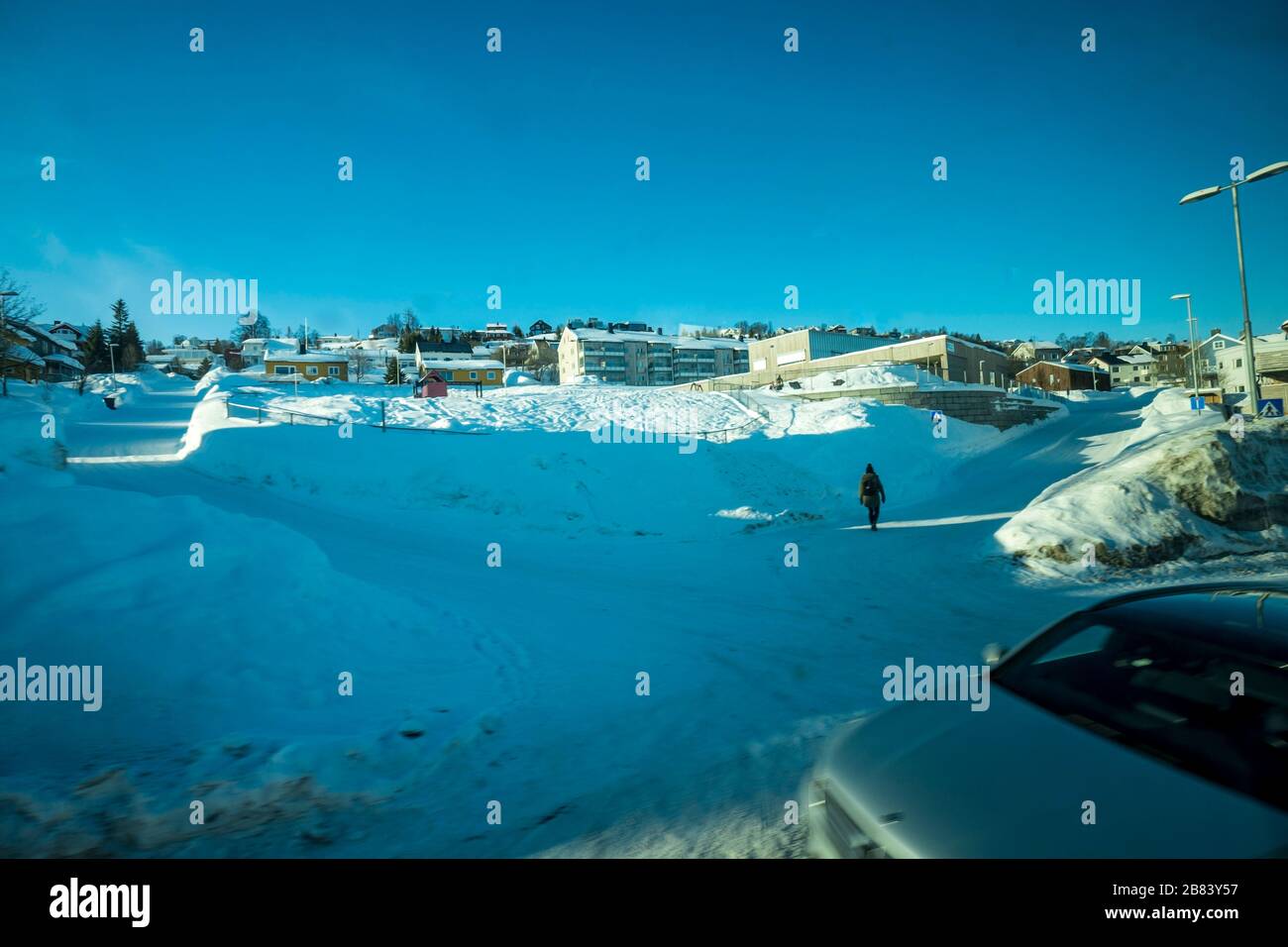 Tromso northern lights car hi-res stock photography and images - Alamy