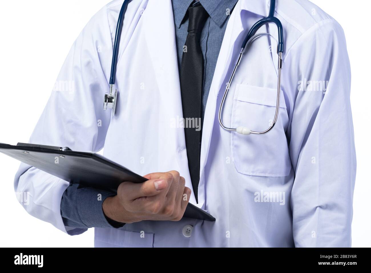 Doctor's portrait on white background, Medical concepts Stock Photo - Alamy