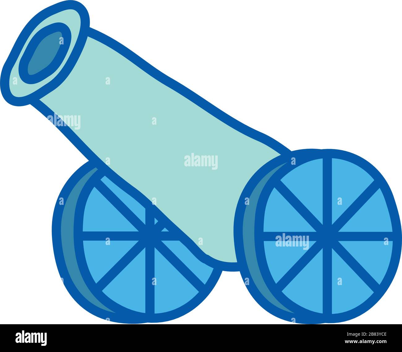 Ramadan cannon line and fill style icon vector design Stock Vector ...