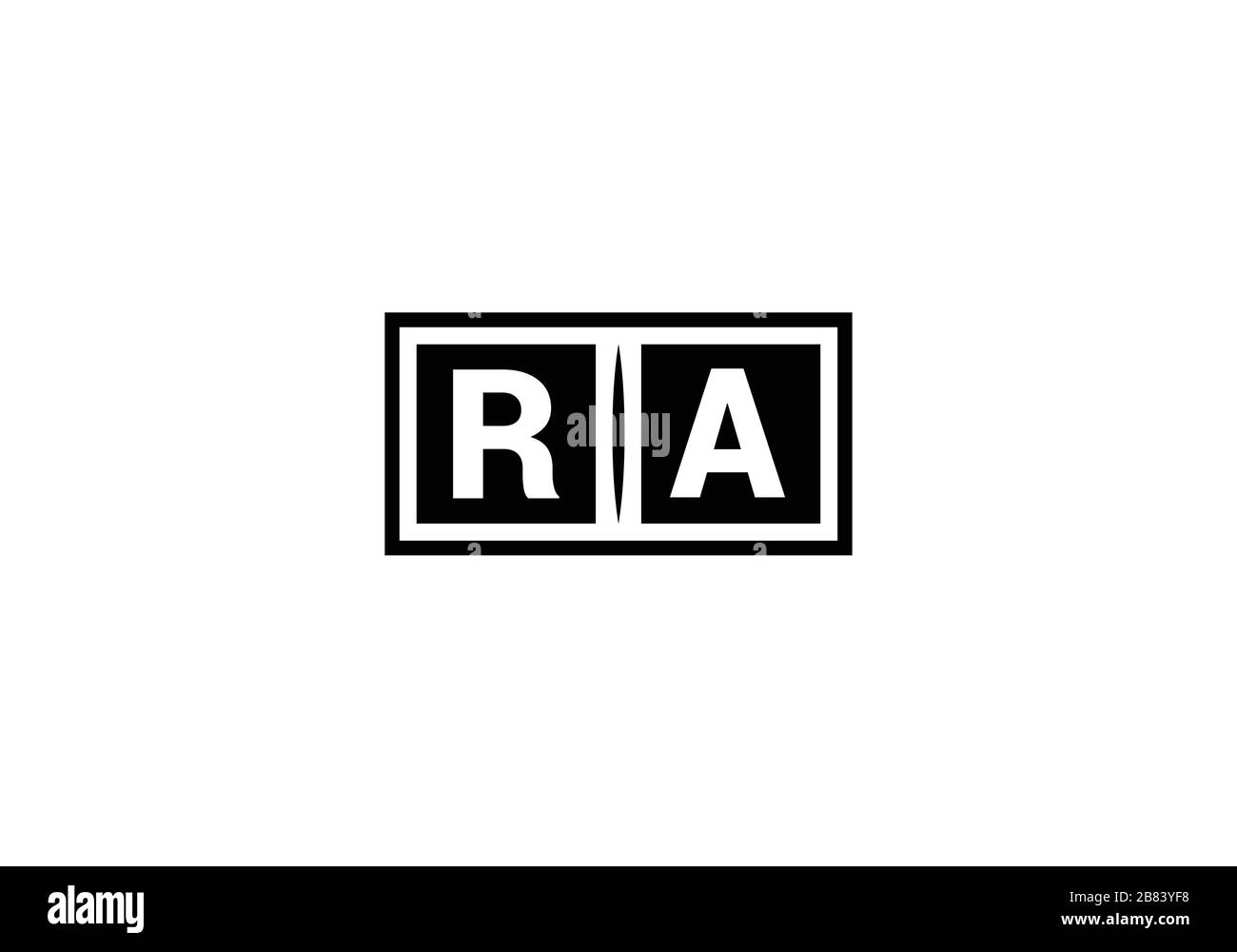 R A, RA Initial Letter Logo design vector template, Graphic Alphabet ...
