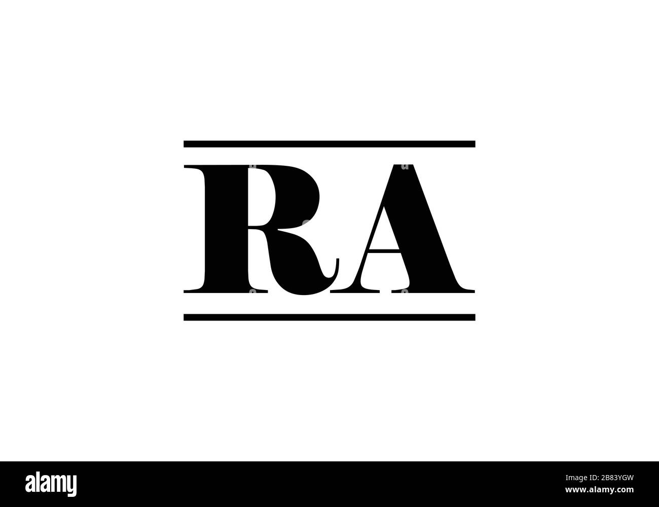 R A, RA Initial Letter Logo design vector template, Graphic Alphabet ...