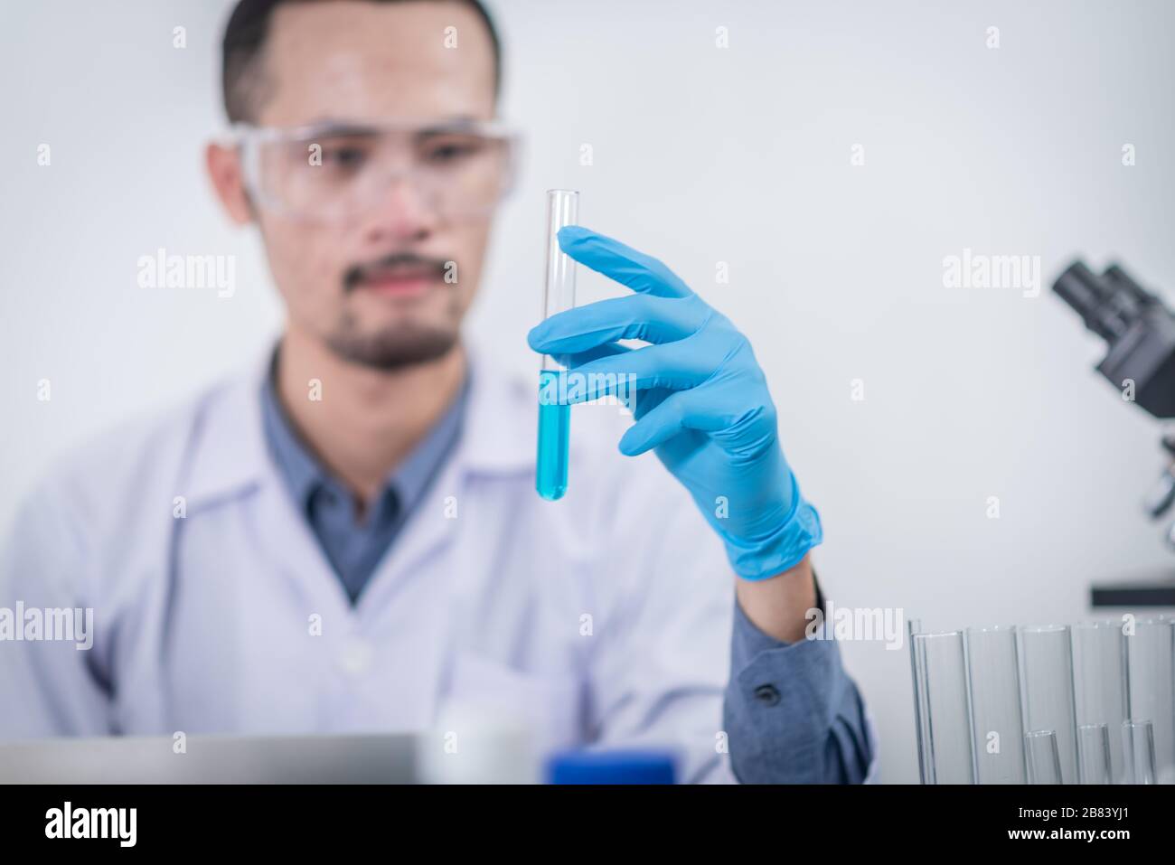 Researchers are working on product development. Modern innovation ...