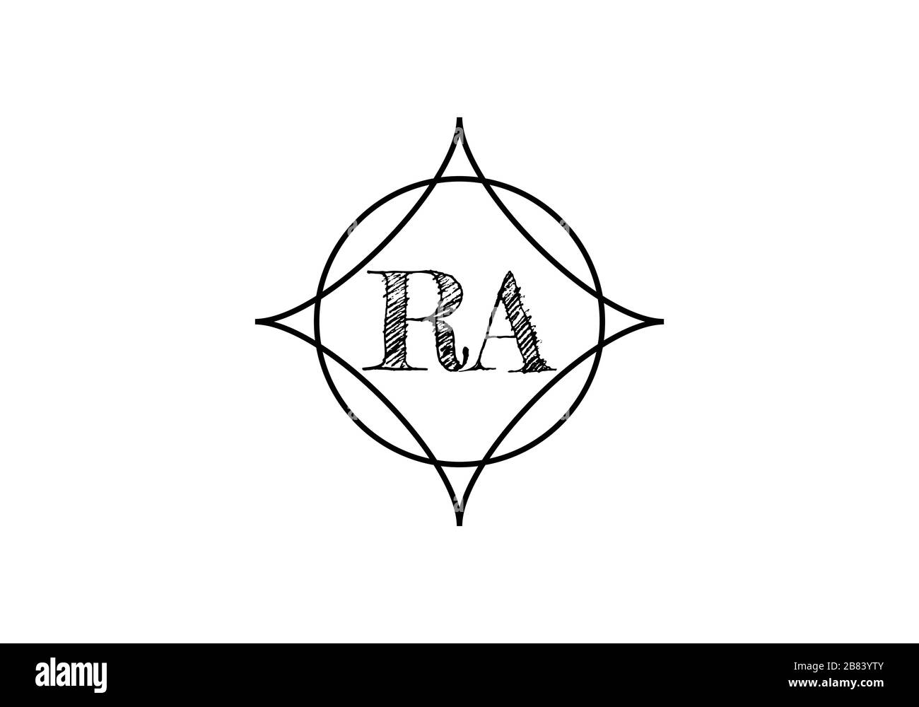 R A, RA Initial Letter Logo design vector template, Graphic Alphabet ...
