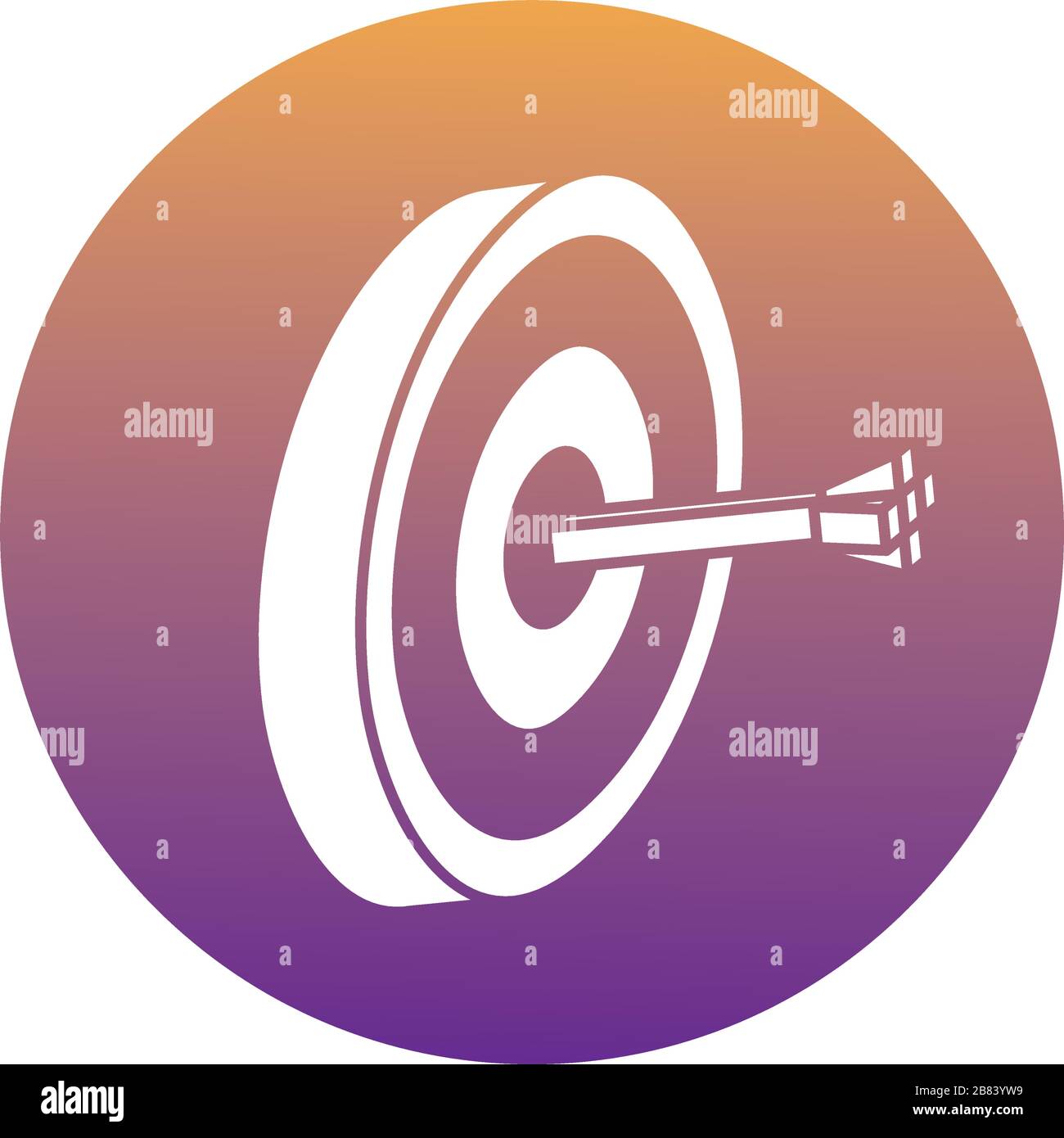 target arrow block style icon Stock Vector Image & Art - Alamy