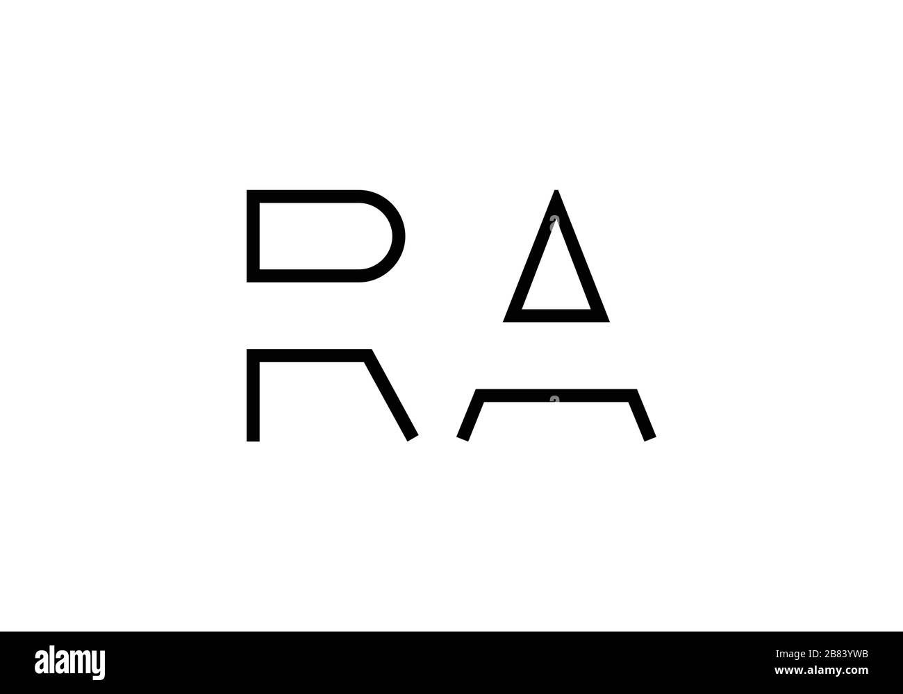 R A, RA Initial Letter Logo design vector template, Graphic Alphabet ...