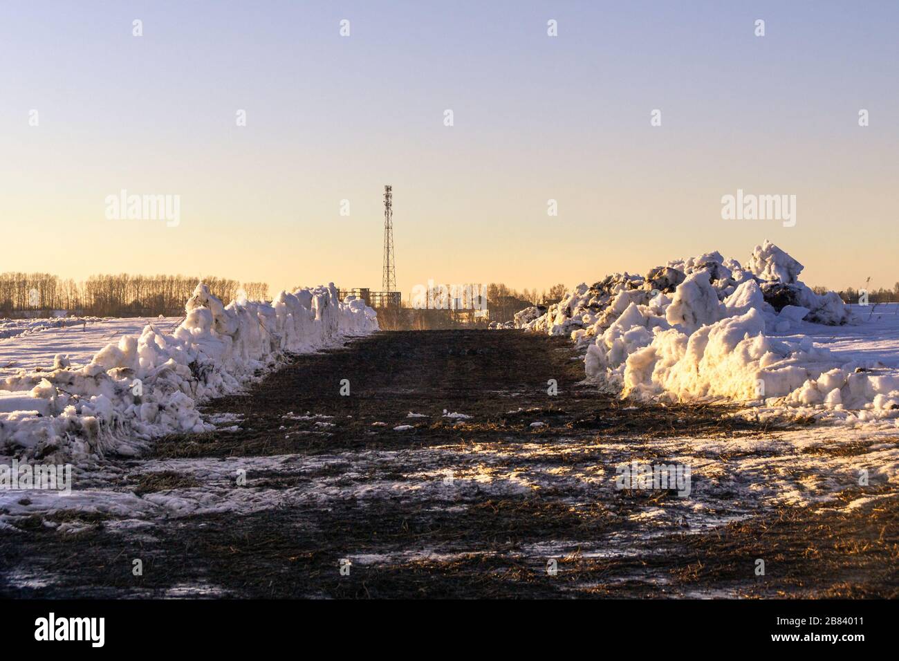 Snow melts on soil in hi-res stock photography and images - Alamy