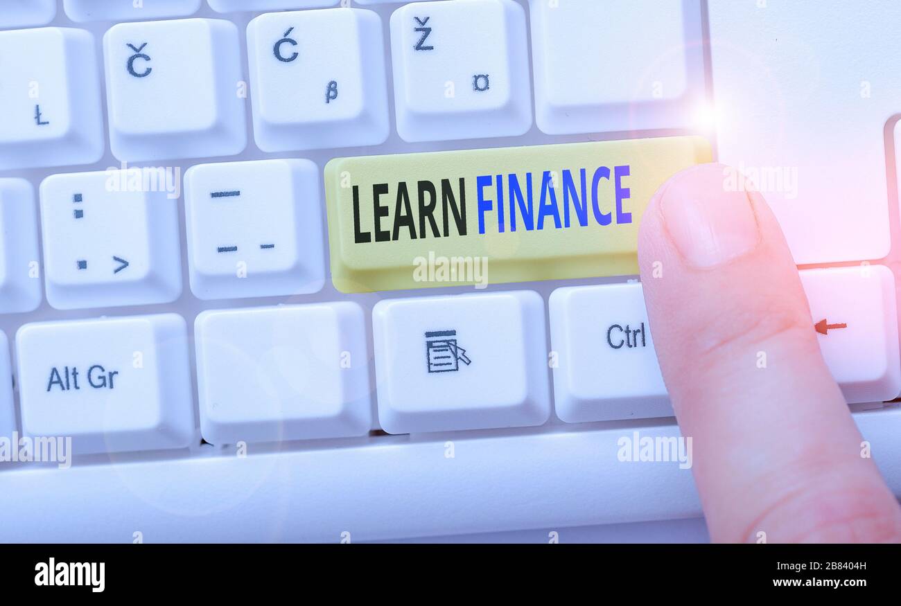 Word writing text Learn Finance. Business photo showcasing study which ...
