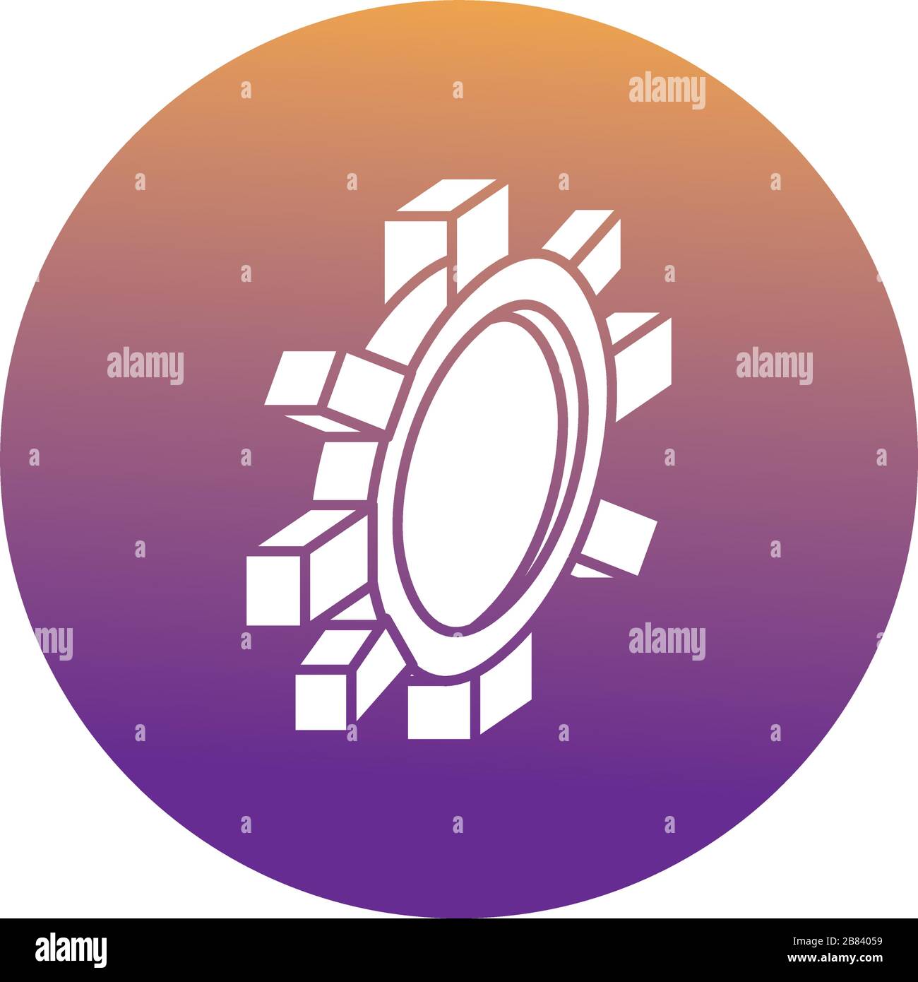 gear settings setup block style icon Stock Vector Image & Art - Alamy