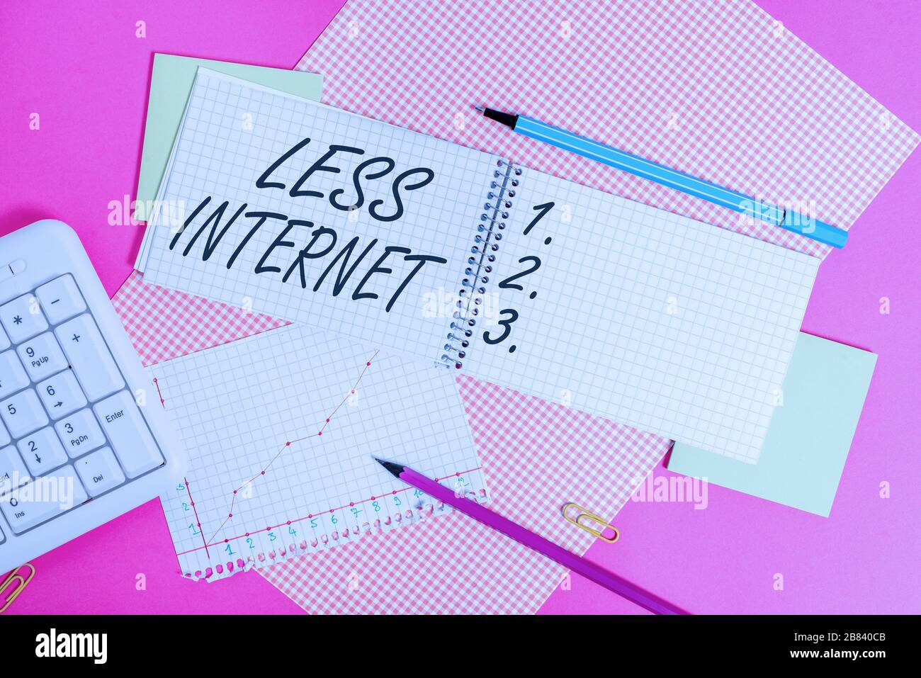 Conceptual hand writing showing Less Internet. Concept meaning Having ...