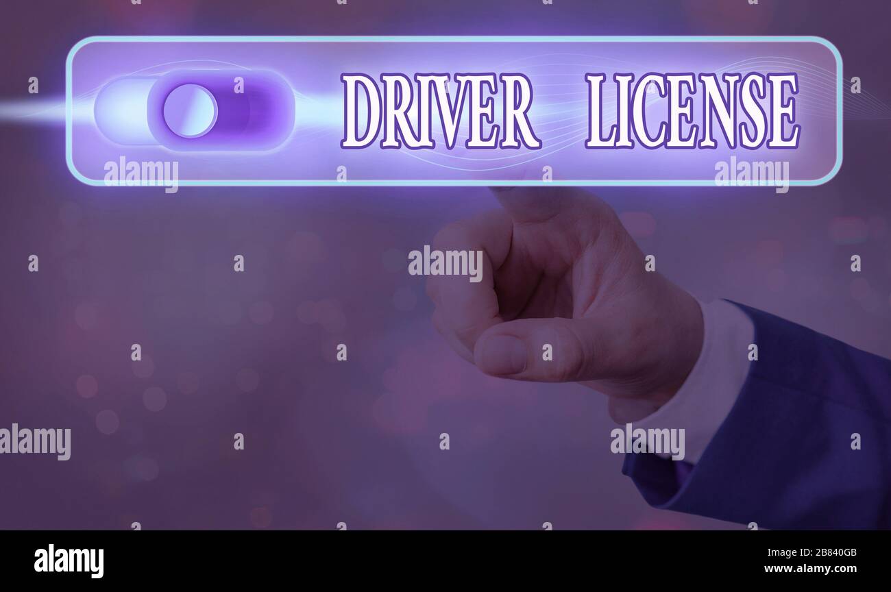 Writing note showing Driver License. Business concept for a document ...