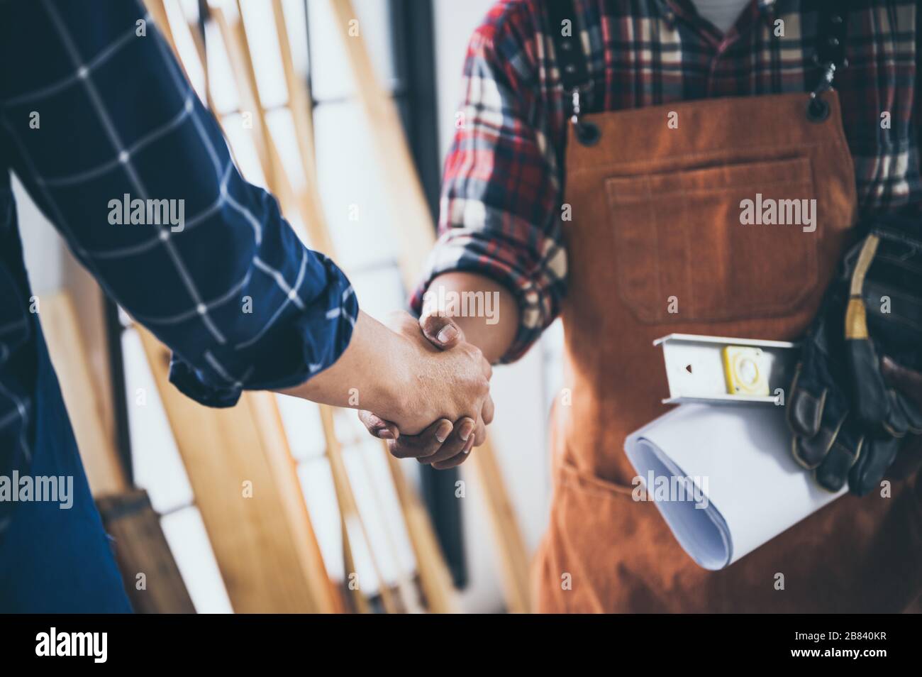 carpenters team work together creatively, creative carpenter Stock ...