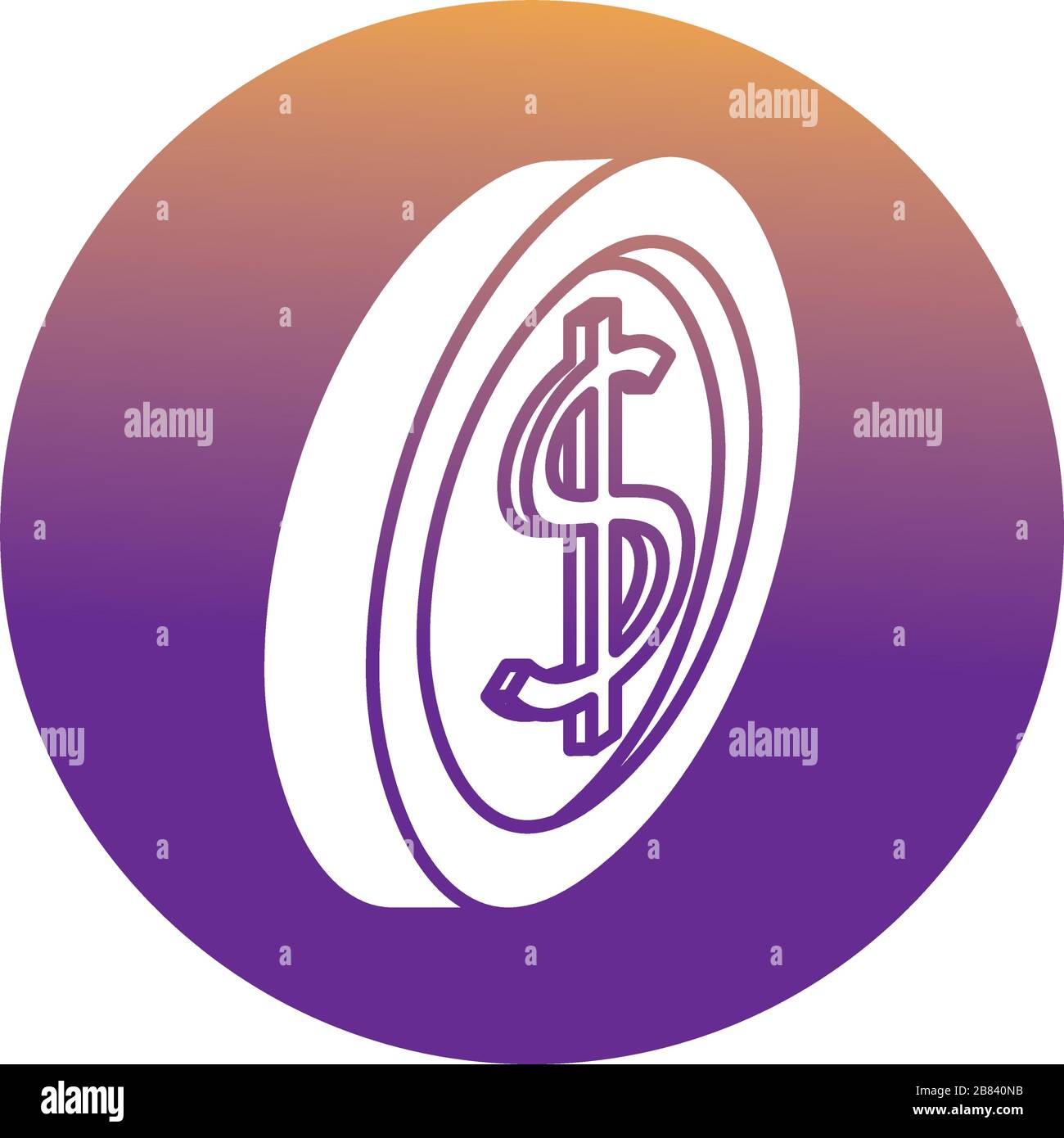 coin money dollar block style icon Stock Vector Image & Art - Alamy