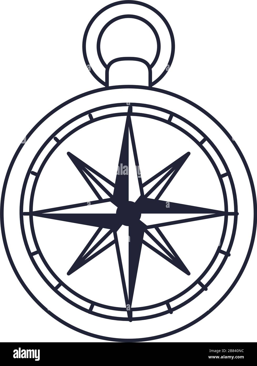 compass guide retro device icon Stock Vector Image & Art - Alamy