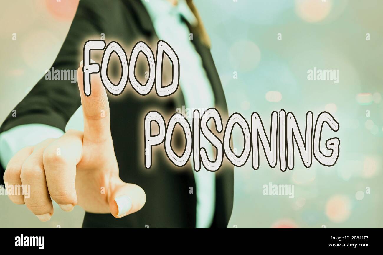 Text sign showing Food Poisoning. Business photo text the illness ...