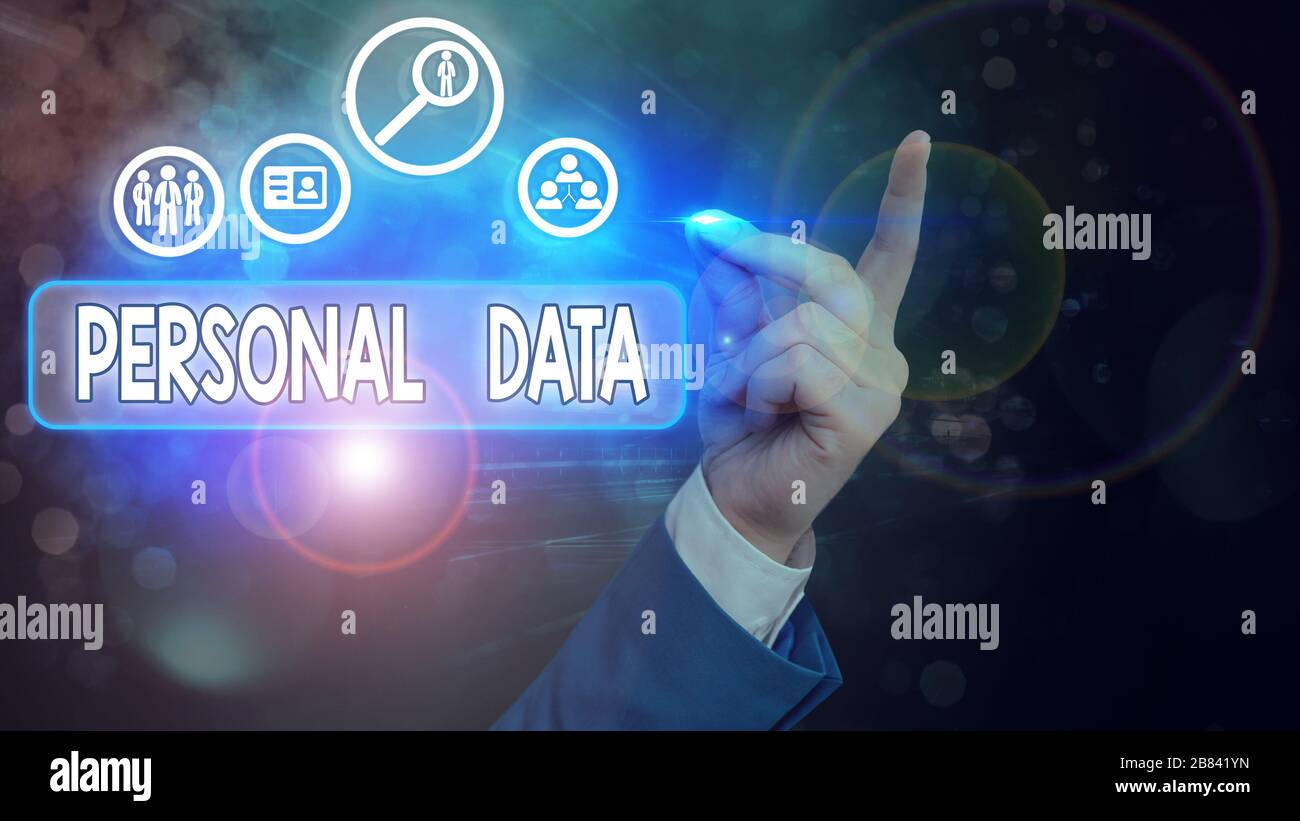 Handwriting text Personal Data. Conceptual photo Information that ...