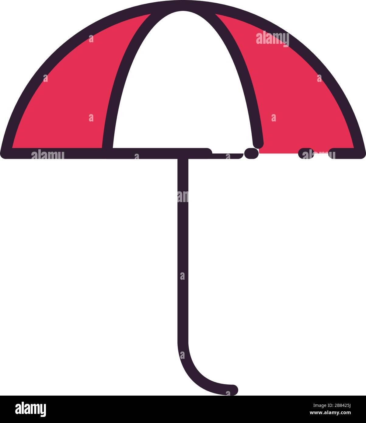 umbrella fill style icon design, Summer vacation tropical relaxation ...