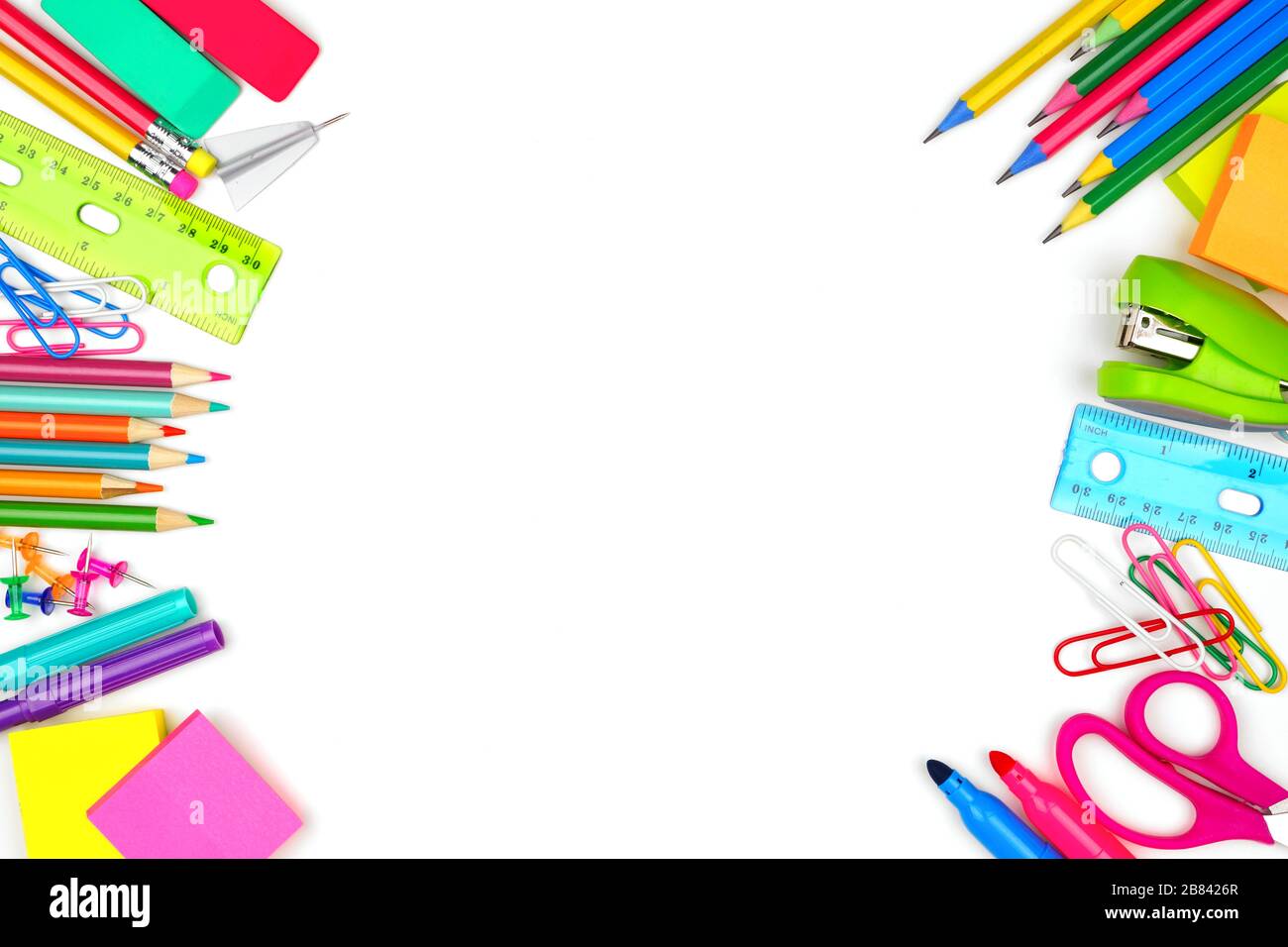 School Supplies Border