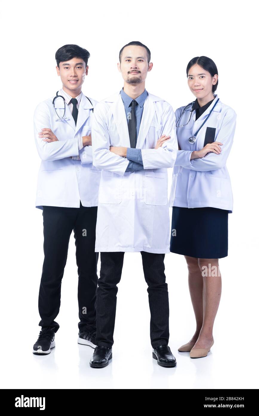 smart doctor portrait on white background medicine concept Stock Photo ...