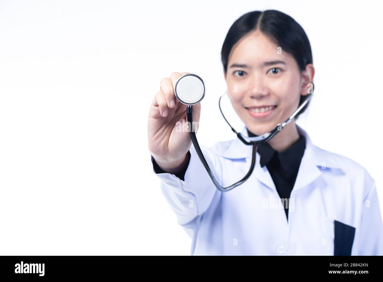 smart doctor portrait on white background medicine concept Stock Photo ...