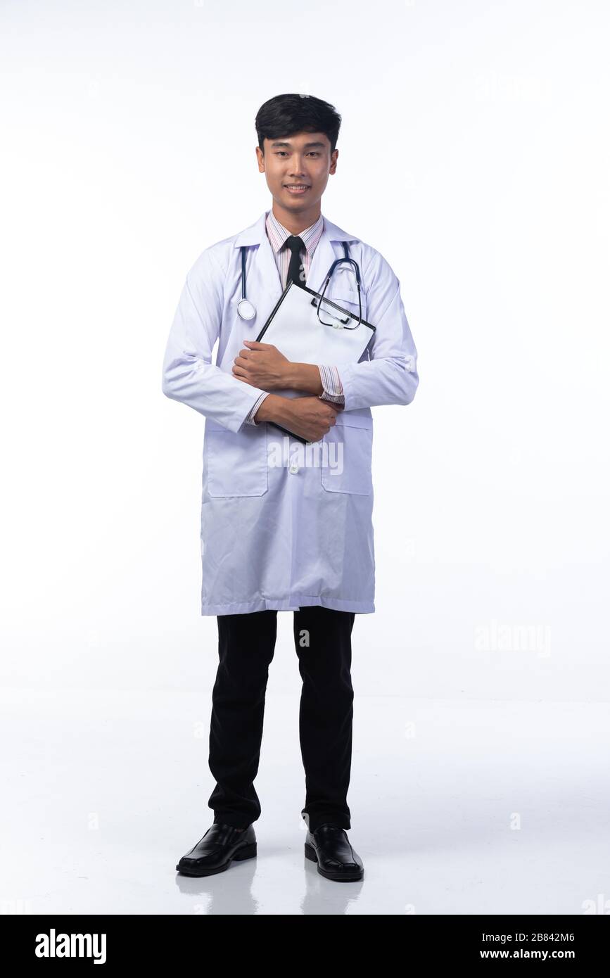smart doctor portrait on white background medicine concept Stock Photo ...