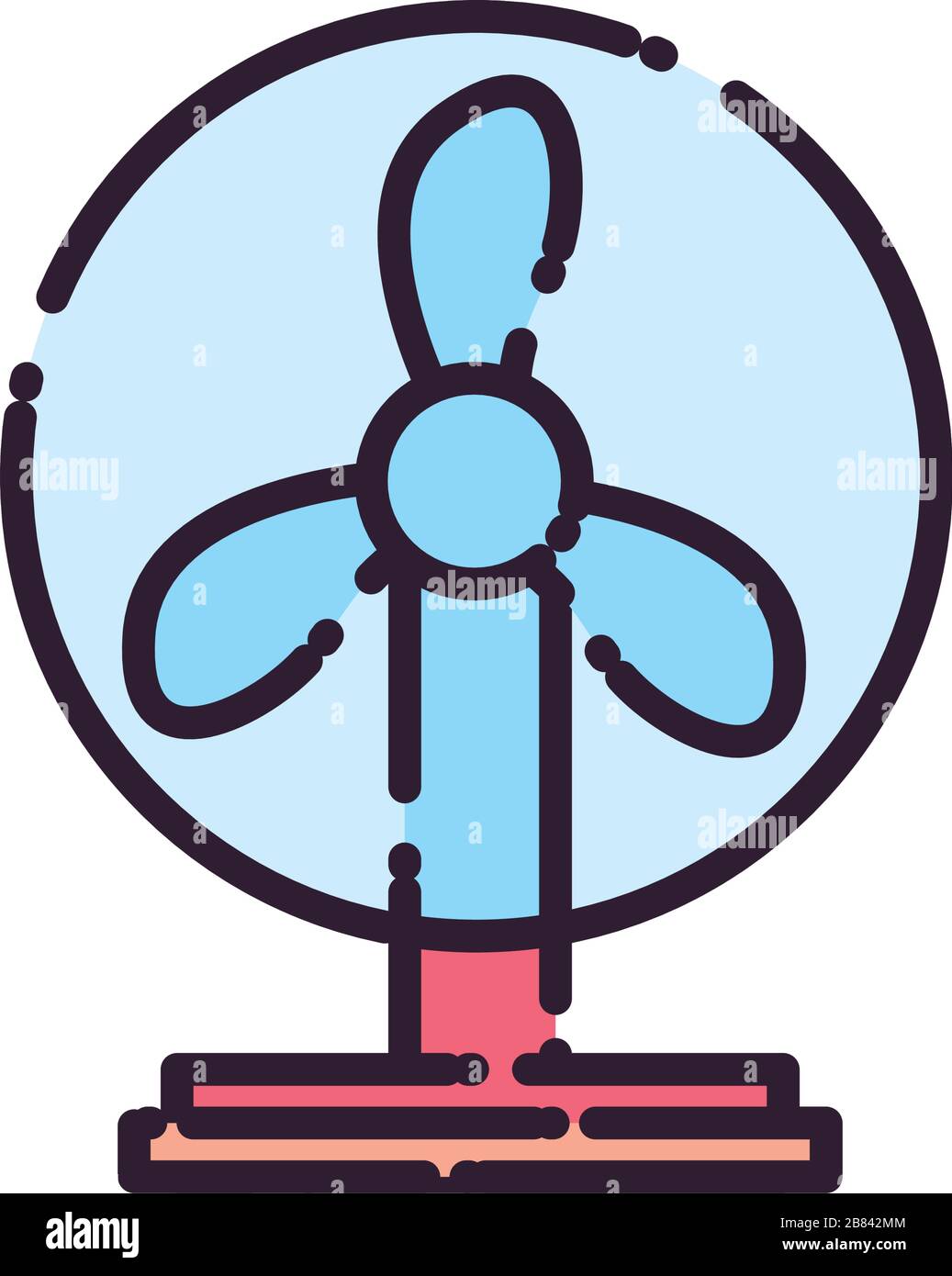 Fan fill style icon design, House home electronic equipment tool ...