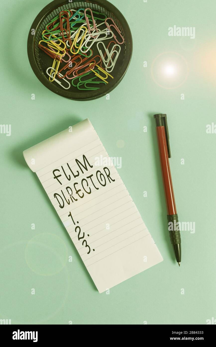 Conceptual hand writing showing Film Director. Concept meaning a ...
