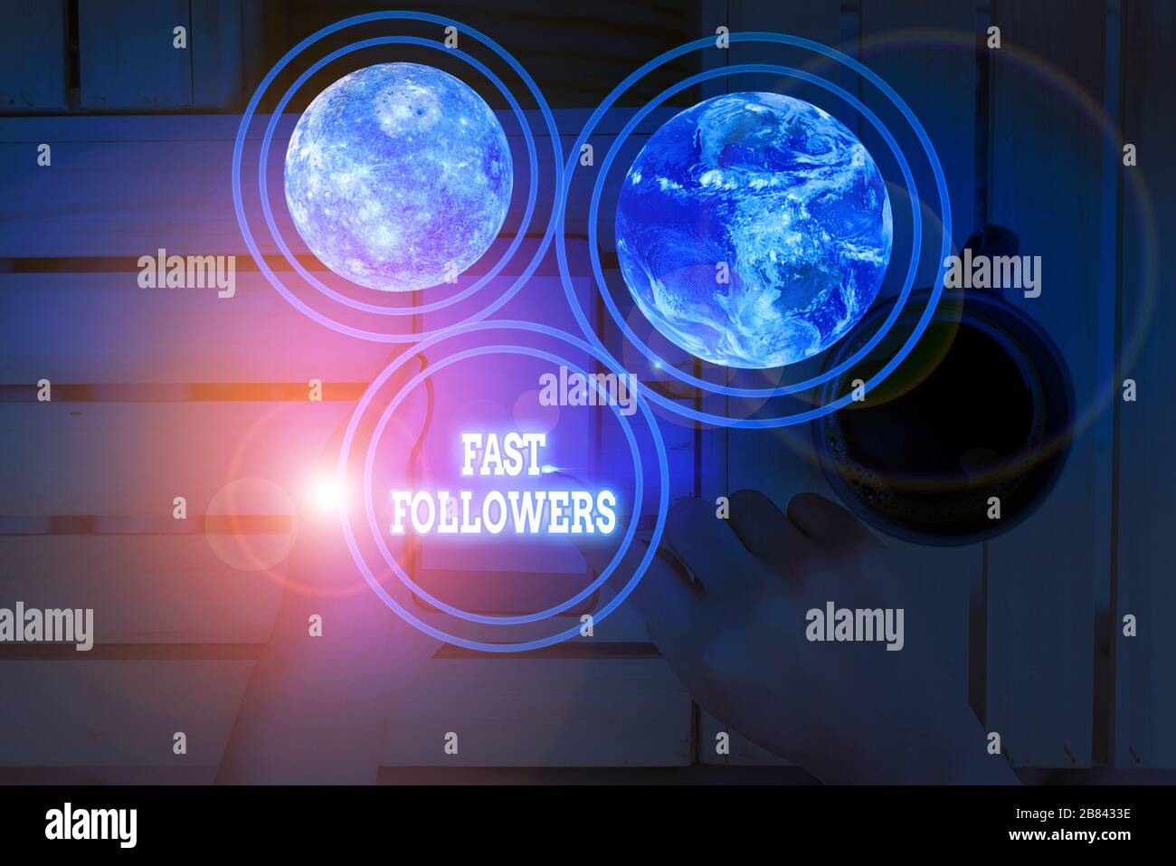 Conceptual hand writing showing Fast Followers. Concept meaning company ...