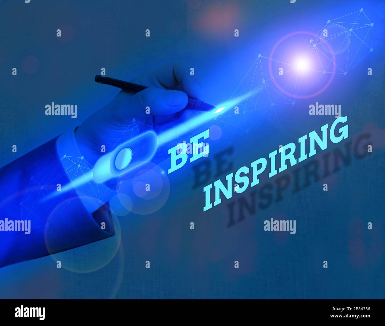Text Sign Showing Be Inspiring Business Photo Showcasing Having The
