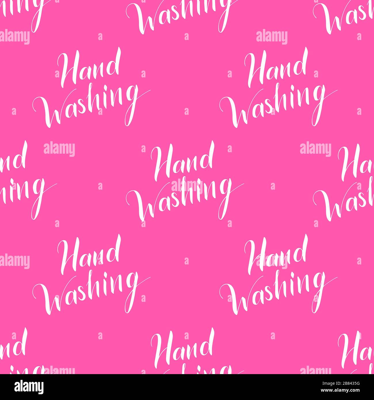 Vector seamless pattern with hand washing lettering text. Poster about ...