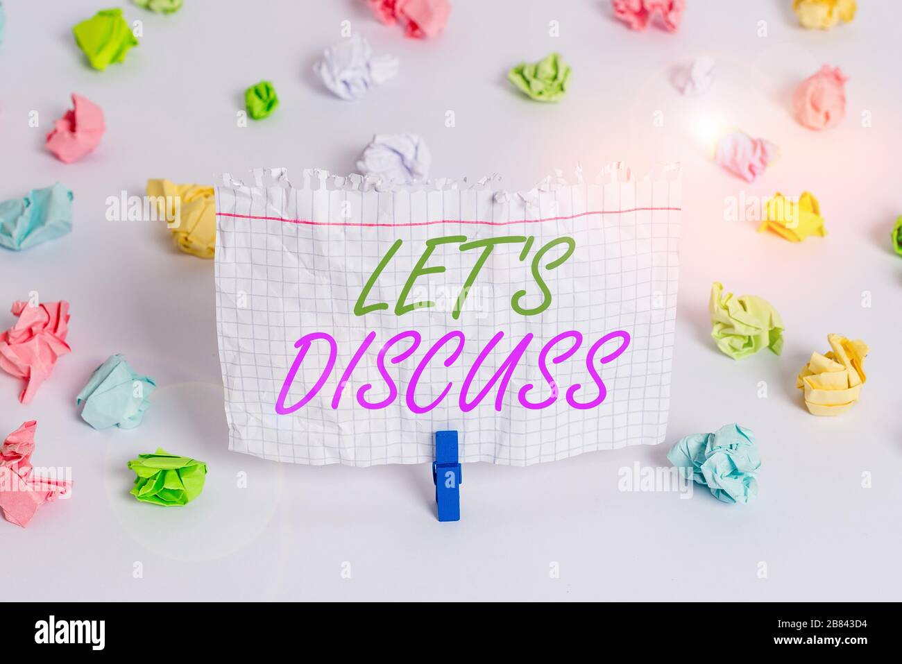 Handwriting text writing Let Discuss. Conceptual photo Means showing to ...