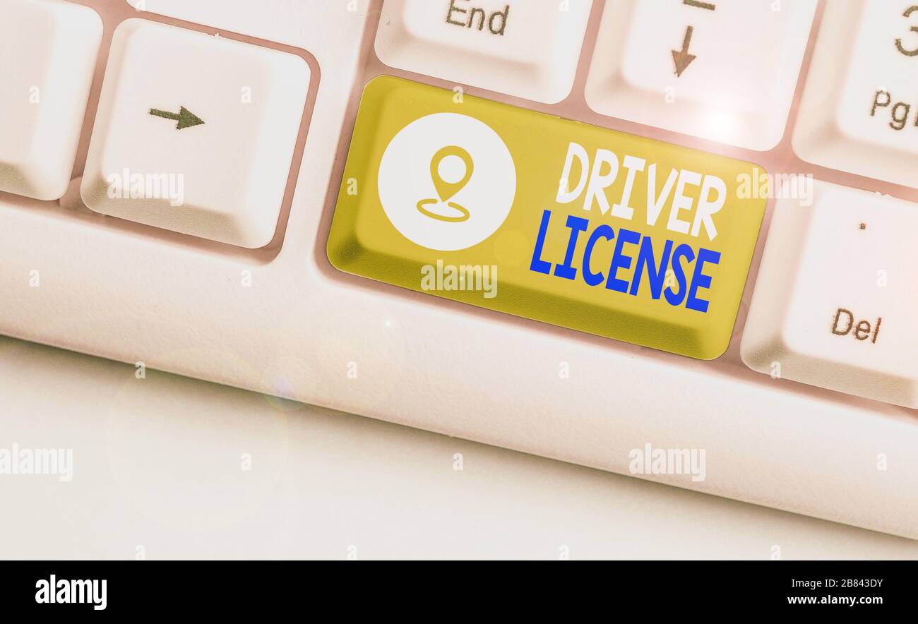 Handwriting text Driver License. Conceptual photo a document permitting ...