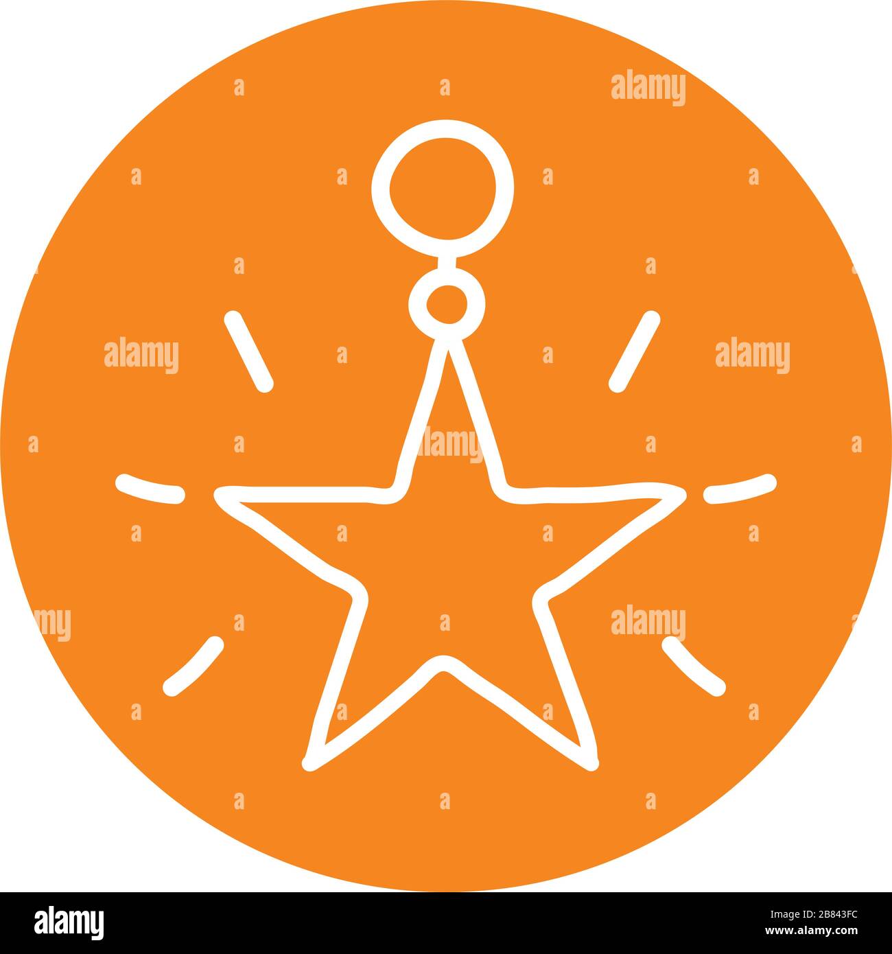 Isolated star block line style icon vector design Stock Vector Image ...