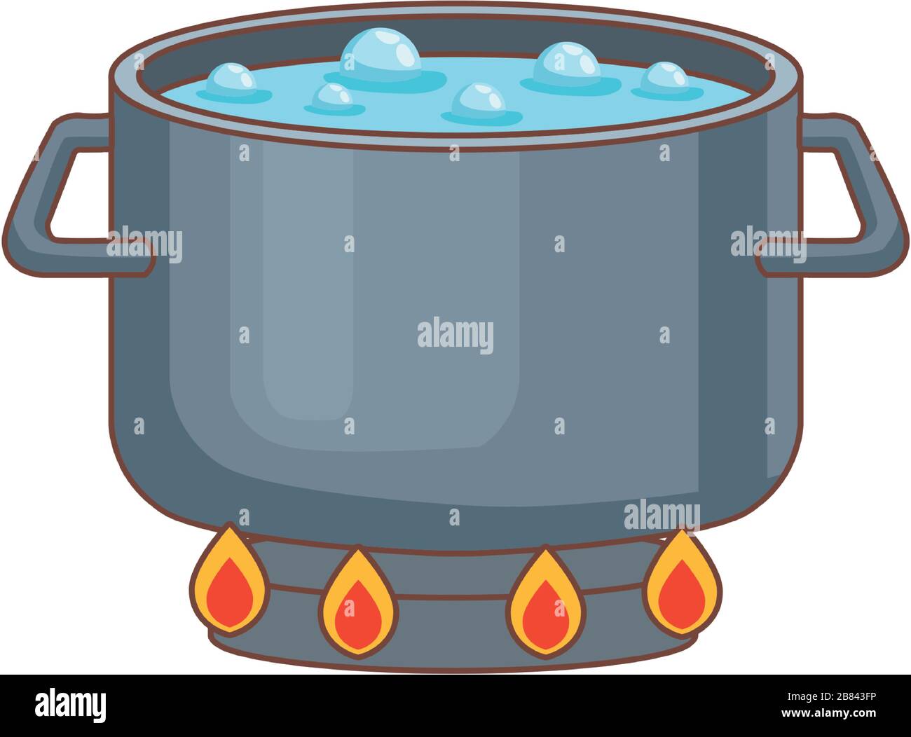 Boiling pot steam stove Stock Vector Images - Alamy