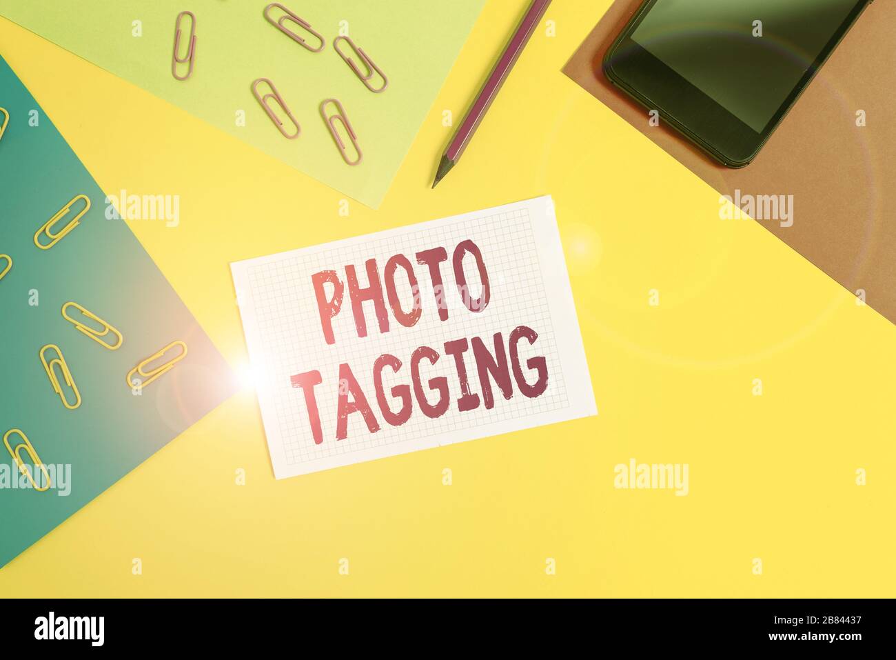 Handwriting text writing Photo Tagging. Conceptual photo identify ...