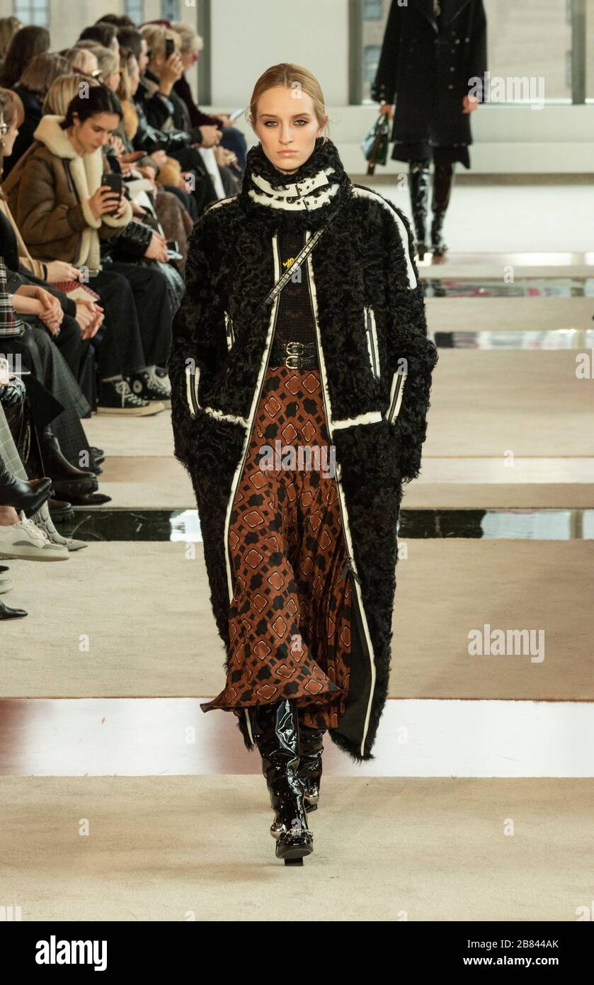 New York, NY - February 8, 2020: Isabelle Schilling walks runway for ...