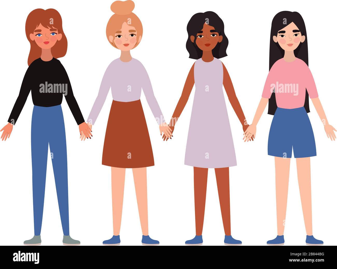 Women holding hands vector design Stock Vector Image & Art - Alamy