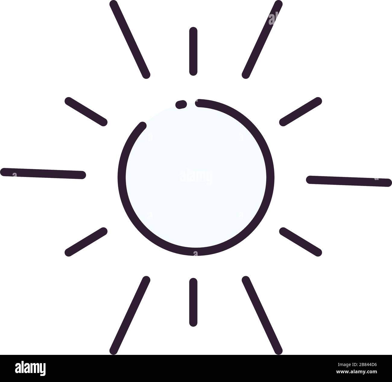 Sun line style icon design, summer nature tropical season holiday sunny ...