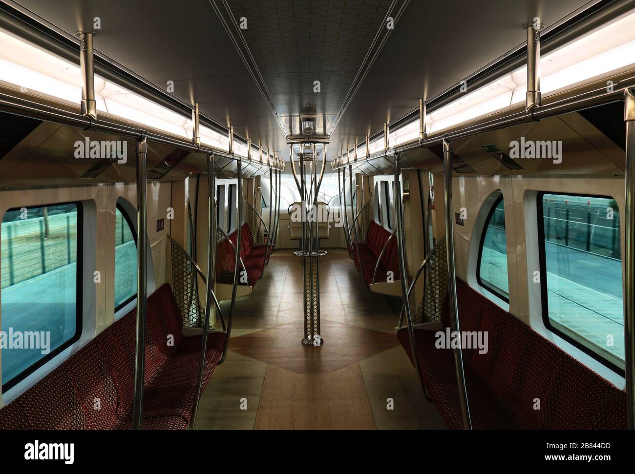 The interior of a Metro Train Cabin- Doha, Qatar Stock Photo - Alamy