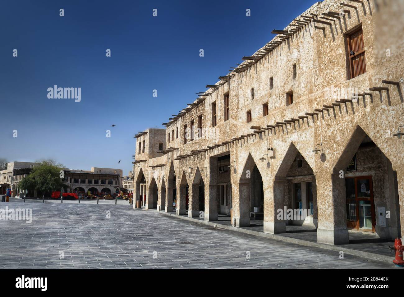 A View of Souq Waqif, an old traditional bazaar and famous for ...