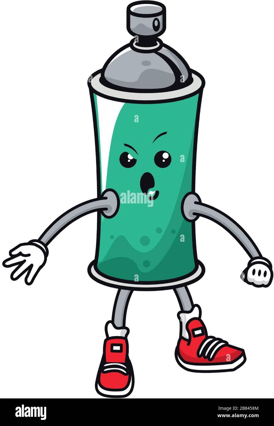 Spray Can Cartoon Characters